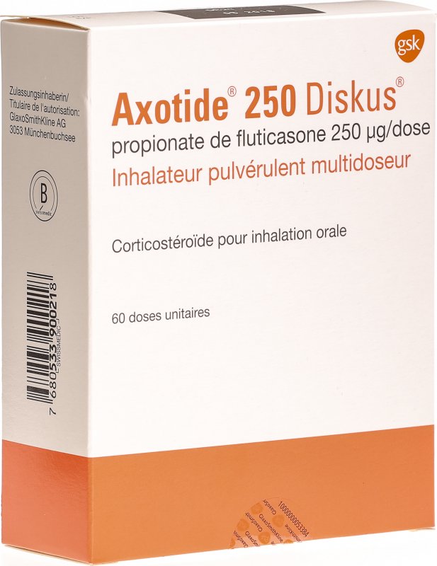 Axotide 250 Diskus Multidosen 250mcg 60 Dos in der Adler Apotheke