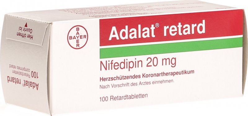 Adalat Retard Tabletten 20mg 100 Stück in der Adler Apotheke