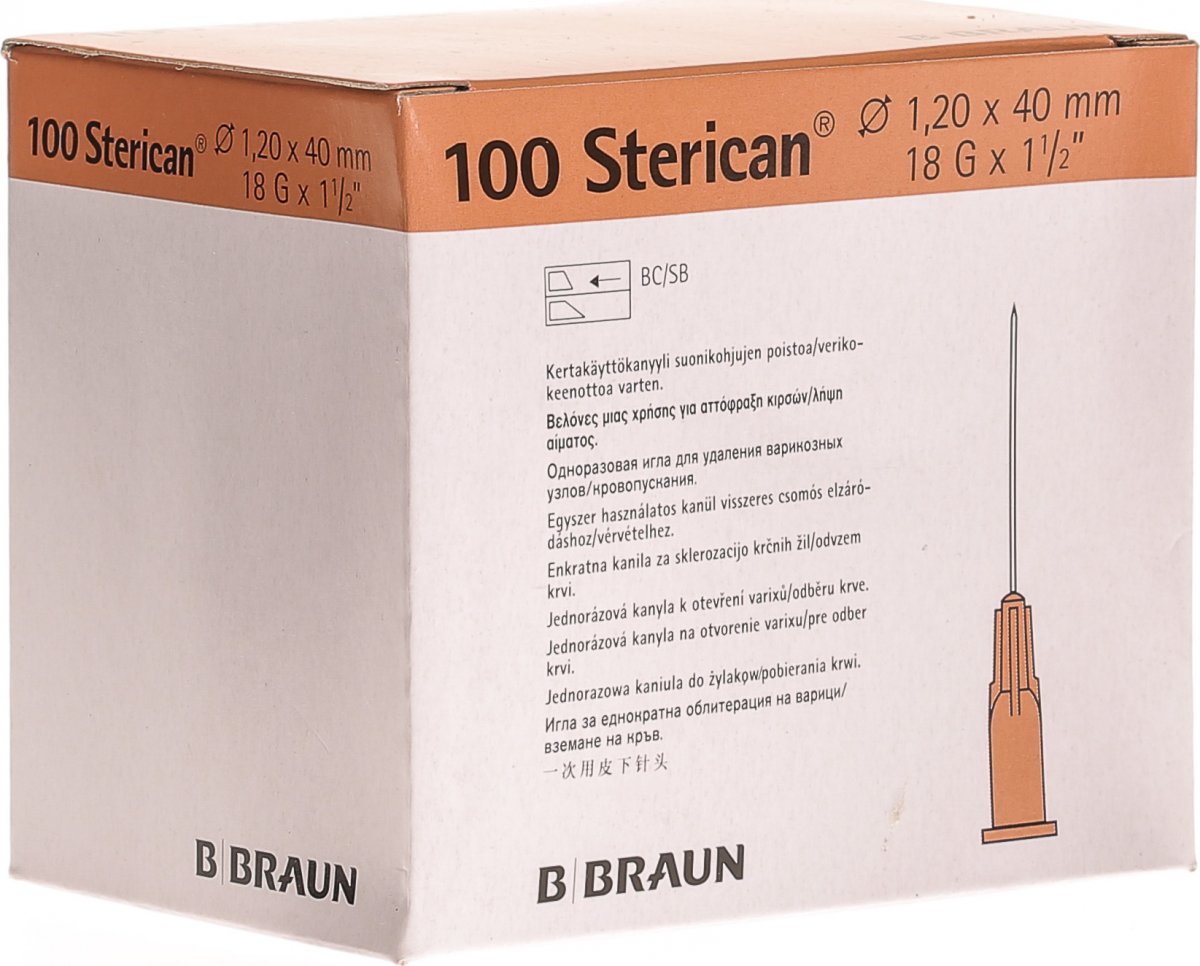 Sterican Nadel 18g 1.20x40mm Rosa Luer 100 Stück in der Adler Apotheke