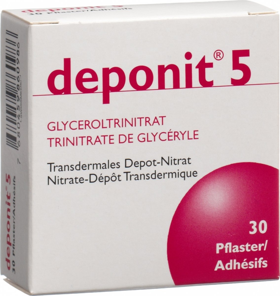 Deponit 5 Matrixpfl 5 Mg/24h 30 Stück in der Adler Apotheke