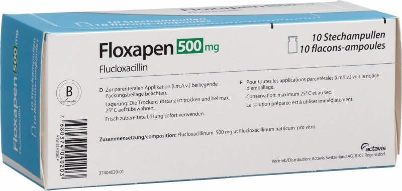 Floxapen Trockensubstanz 500mg Durchstechflasche 10 Stück in der Adler ...