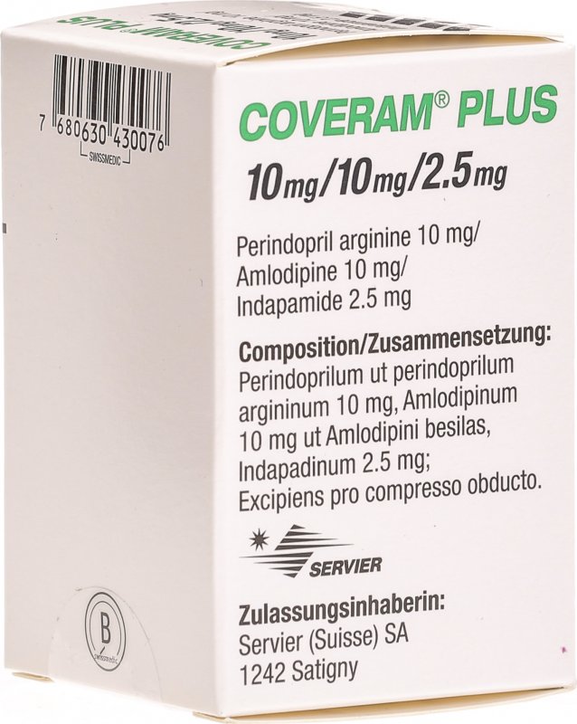 Coveram Plus Filmtabletten 10/10/2.5mg 30 Stück in der Adler Apotheke
