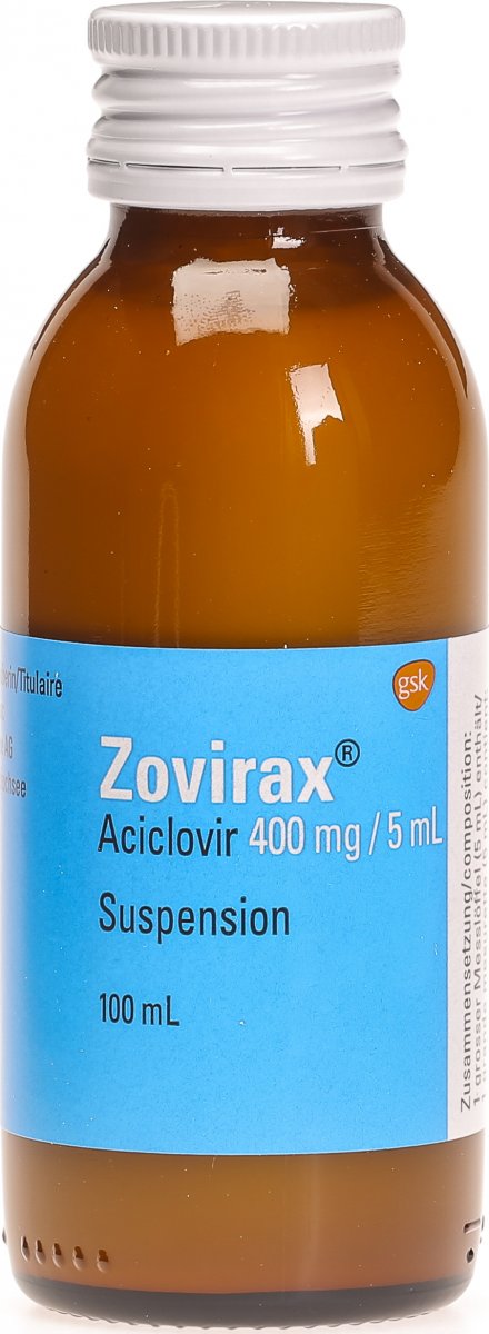 Zovirax Suspension 400mg/5ml (neu) 100ml in der Adler Apotheke