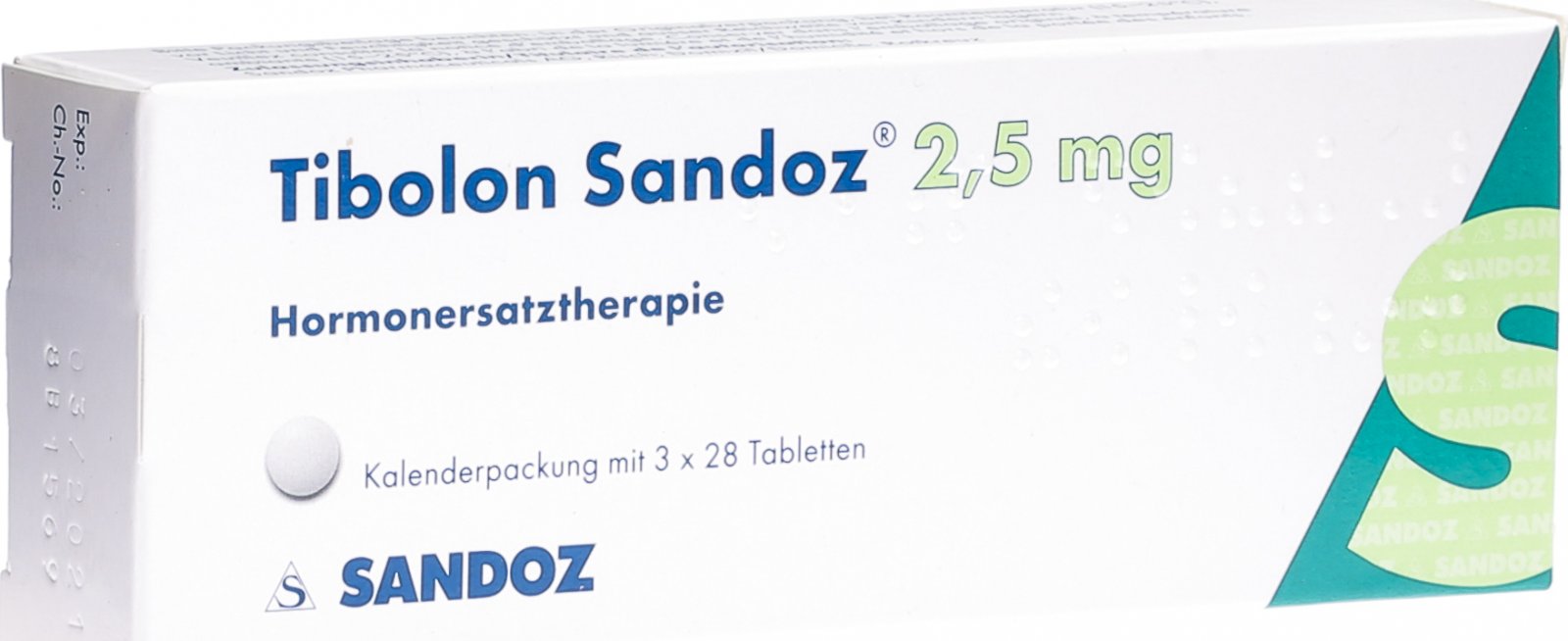 Tibolon Sandoz Tabletten 2.5mg 3x 28 Stück in der Adler Apotheke