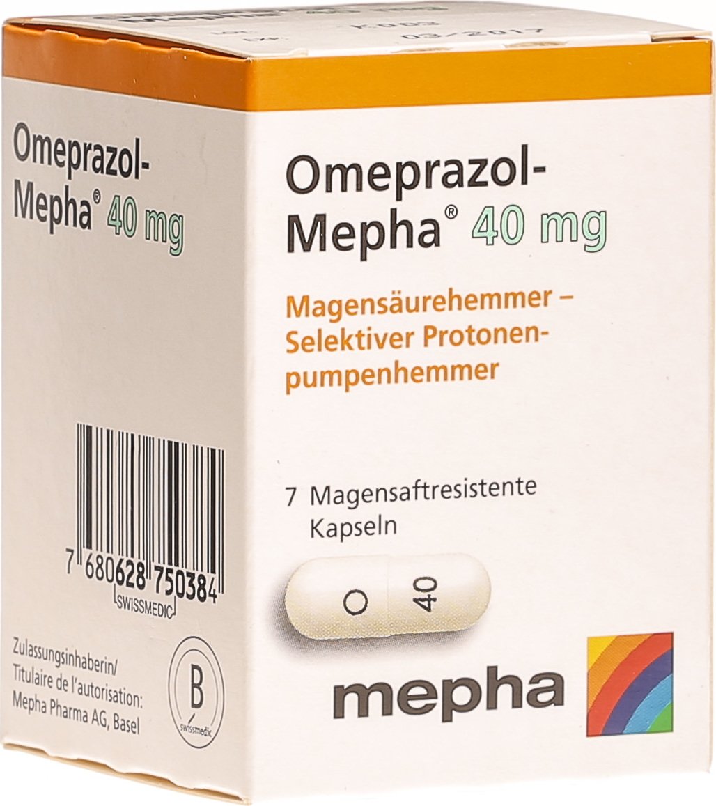 Omeprazol Mepha Kapseln 40mg Flasche 7 Stück in der Adler Apotheke