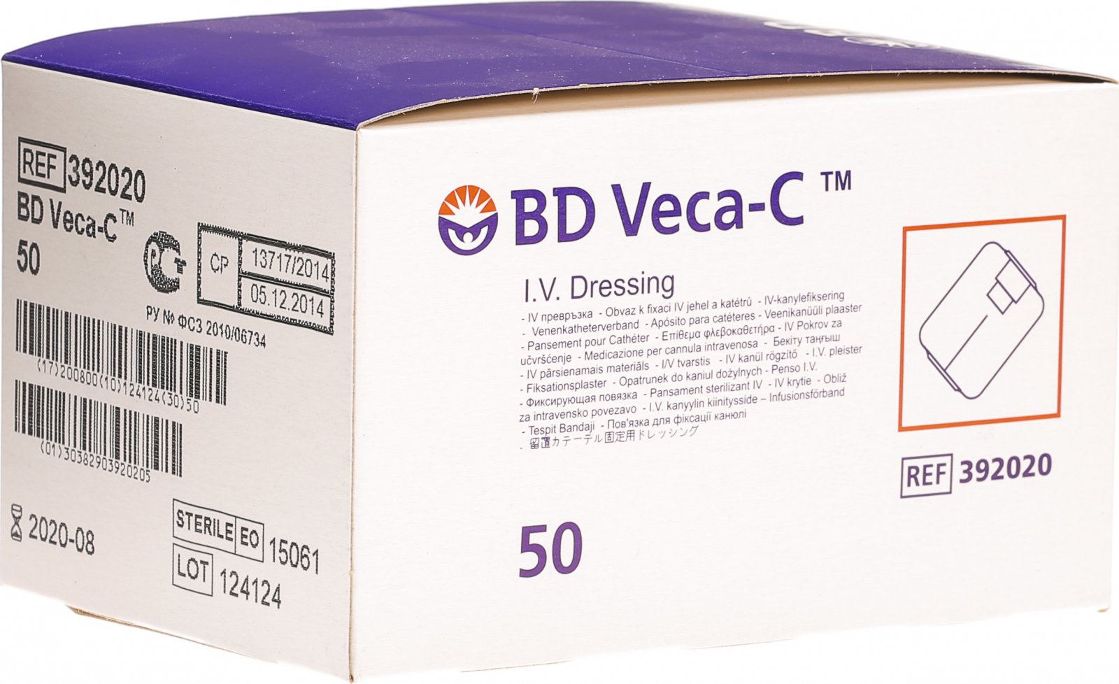 BD Veca-c Katheter Fixierverband Sichtfenst 50 Stück in der Adler Apotheke