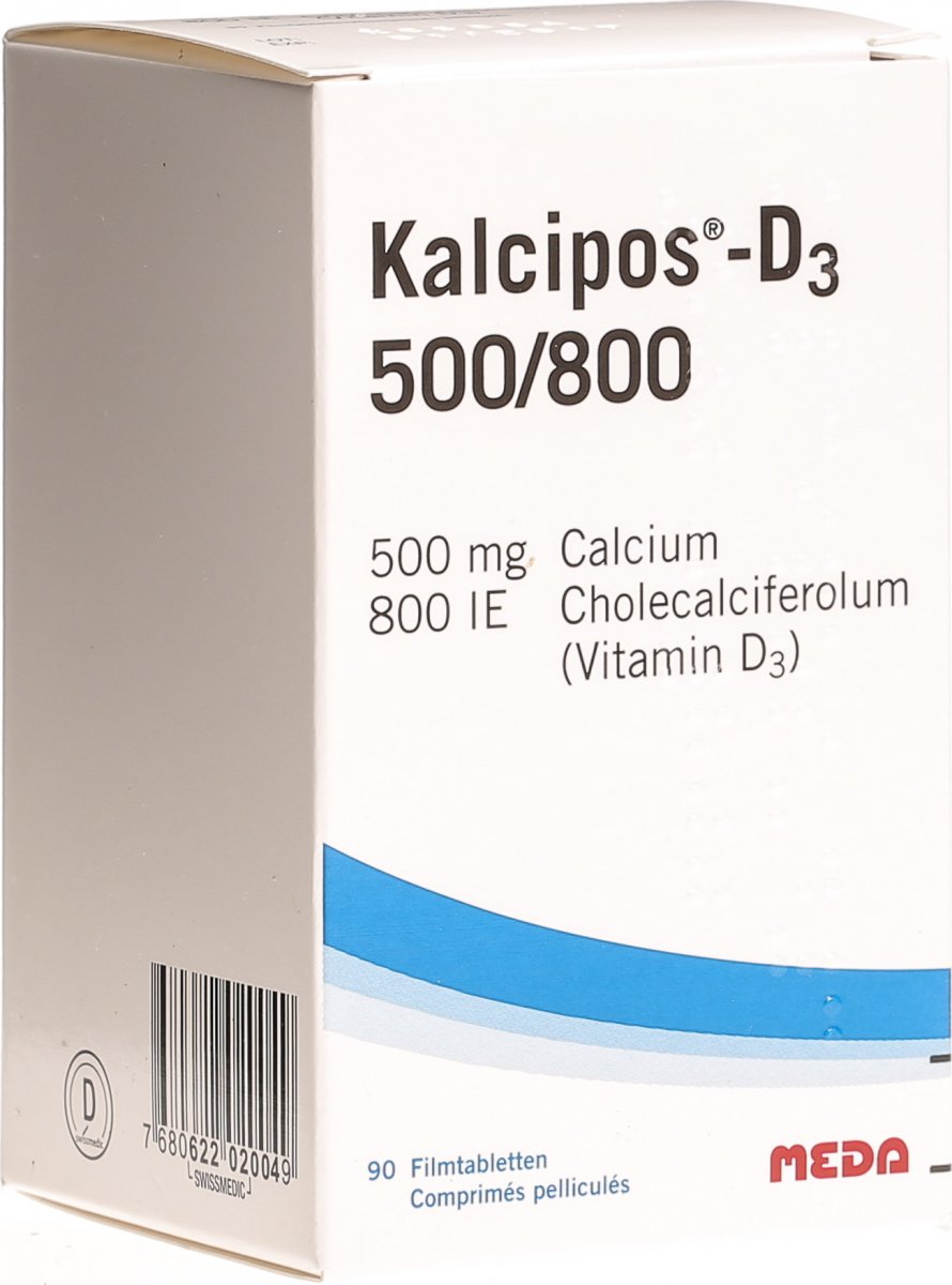 Kalcipos-d3 Filmtabletten 500/800 Dose 90 Stück in der Adler Apotheke