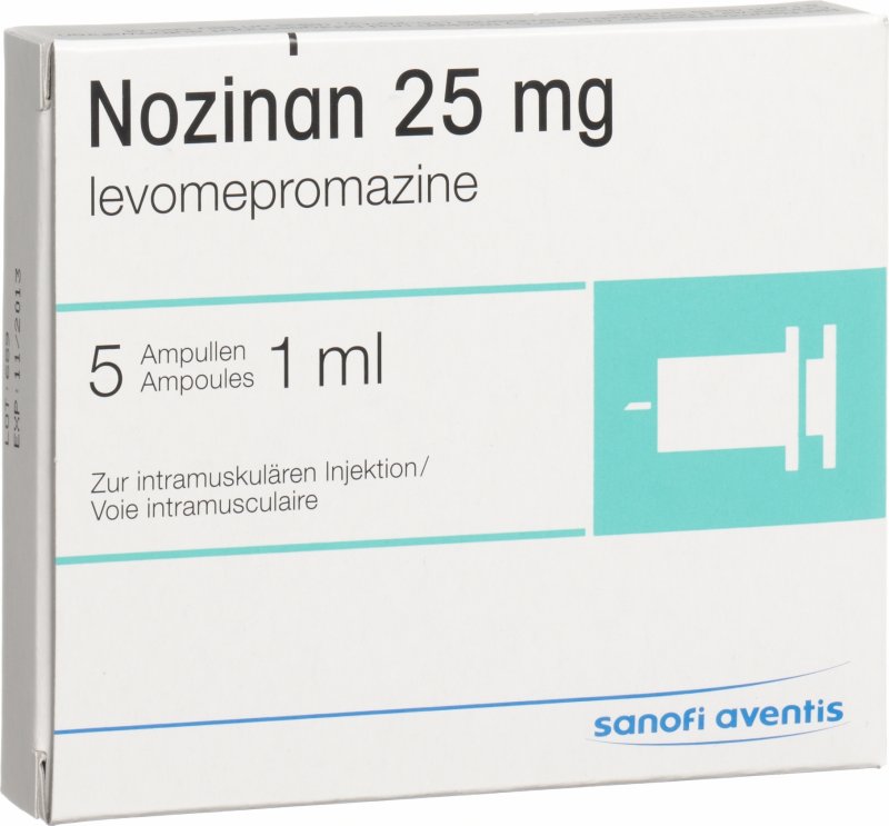 Nozinan Injektionslösung 25mg/ml 5 Ampullen 1ml in der Adler Apotheke