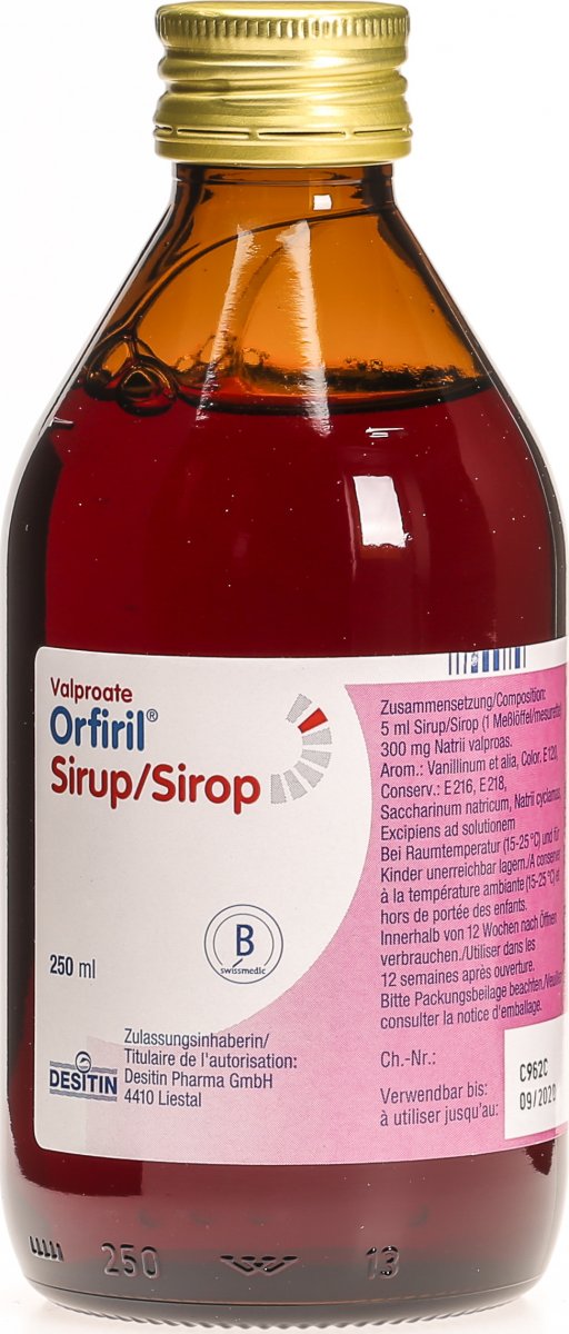 Orfiril Sirup 300mg/5ml 250ml in der Adler Apotheke