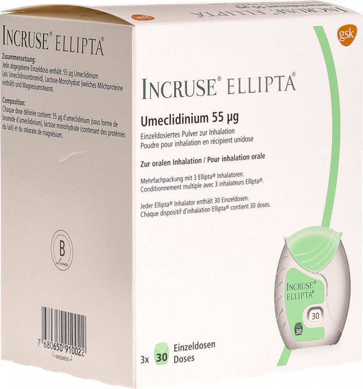 Incruse Ellipta Inh Pulver 55mcg 3x30 Dos in der Adler Apotheke