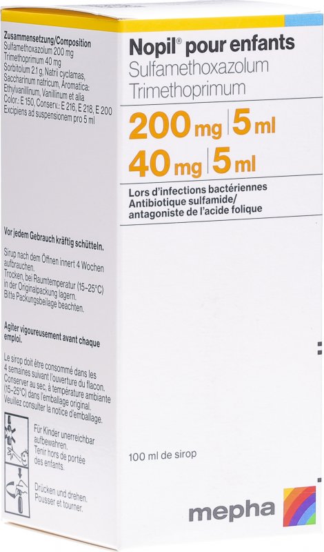 Nopil Sirup Kind 200/40mg 100ml in der Adler Apotheke