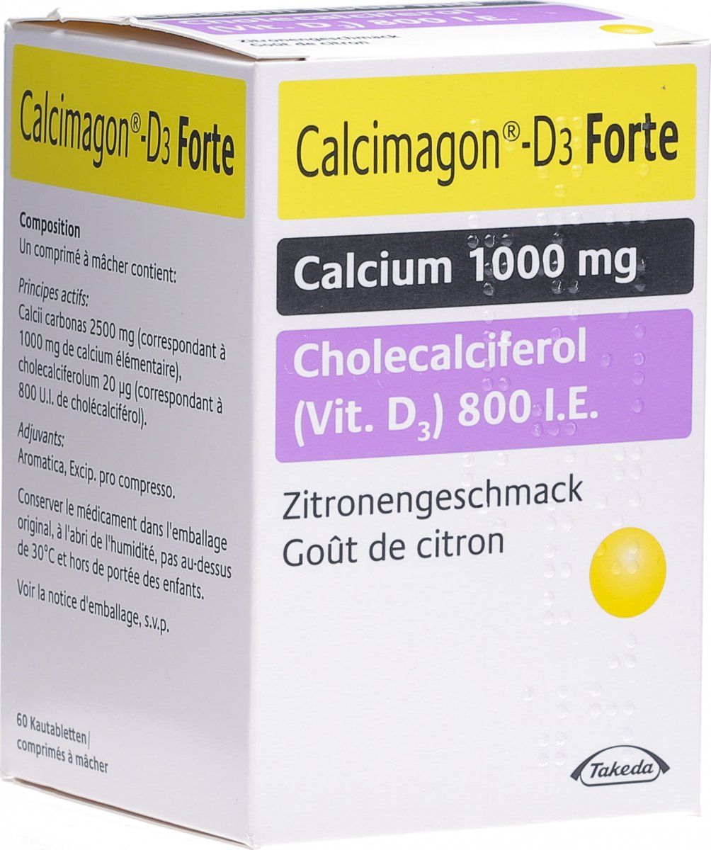 Calcimagon D3 Forte Kautabletten Zitron (neu) 60 Stück in der Adler ...