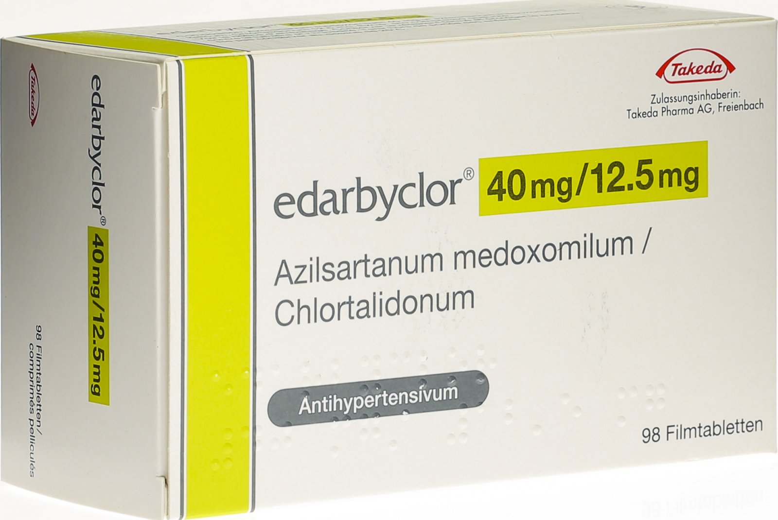 Edarbyclor Filmtabletten 40/12.5mg Blister 98 Stück in der Adler Apotheke