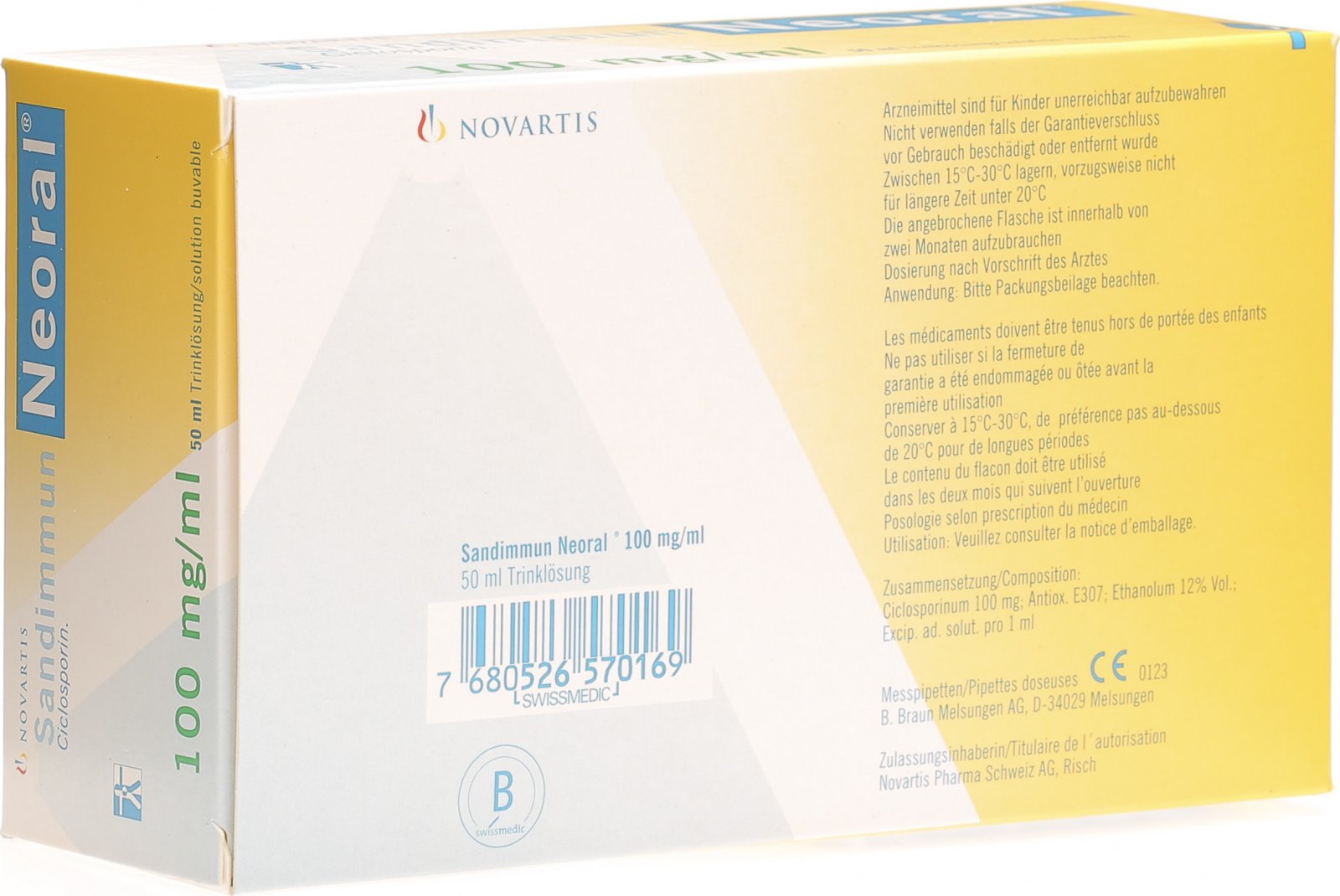 Sandimmun Neoral Lösung 100mg/ml 50ml in der Adler Apotheke