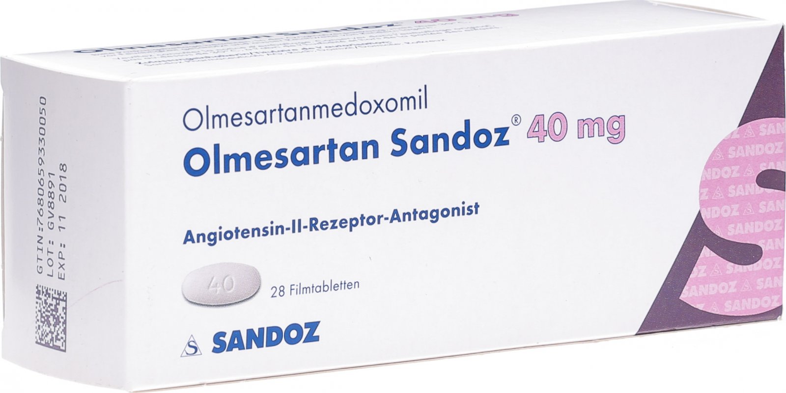 Olmesartan Sandoz Filmtabletten 40mg 28 Stück in der Adler Apotheke