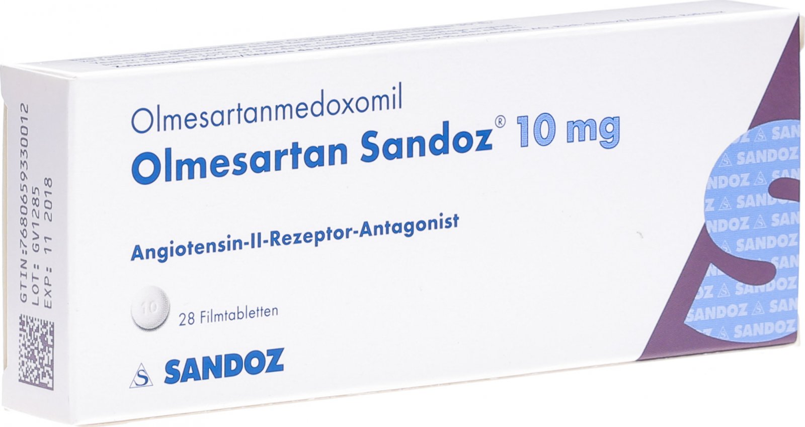 Olmesartan Sandoz Filmtabletten 10mg 28 Stück in der Adler Apotheke