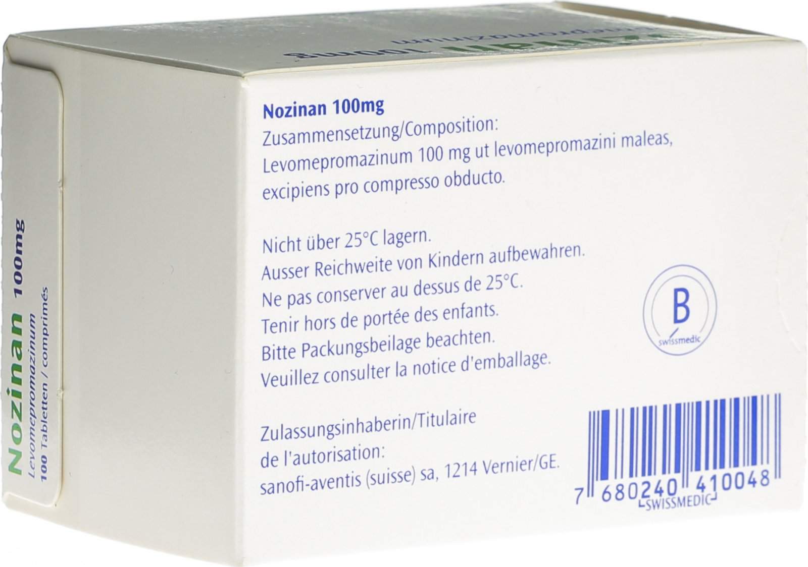 Nozinan Filmtabletten 100mg (neu) 100 Stück in der Adler Apotheke