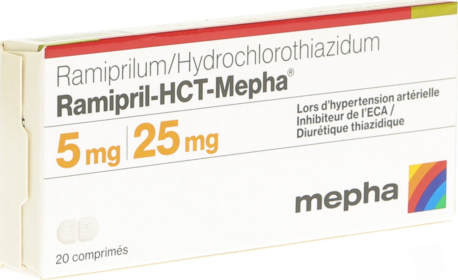 Ramipril-hct Mepha Tabletten 5/25 20 Stück in der Adler Apotheke