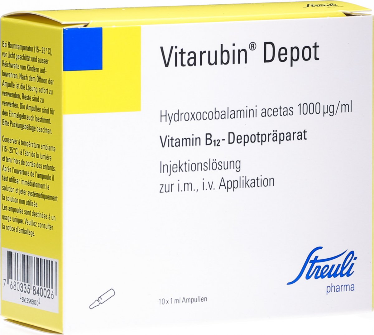 Vitarubin Depot Injektionslösung 1mg/ml 10 Ampullen 1ml in der Adler ...