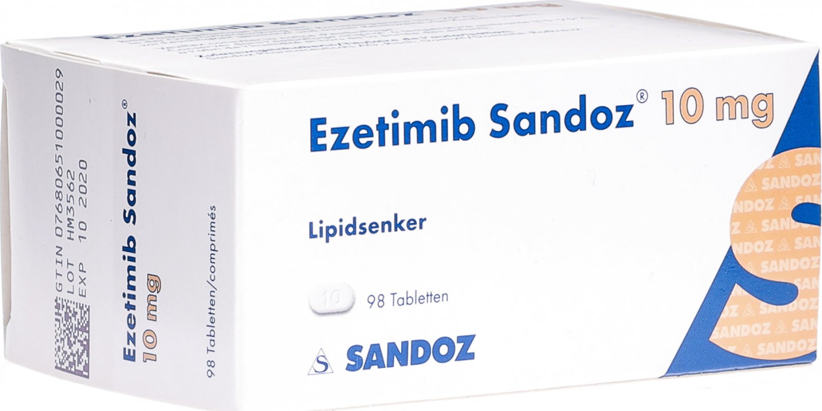 Ezetimib Sandoz Tabletten 10mg 98 Stück in der Adler Apotheke