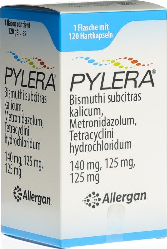 Pylera Kapseln 140 Mg/125 Mg/125 Mg Dose 120 Stück in der Adler Apotheke