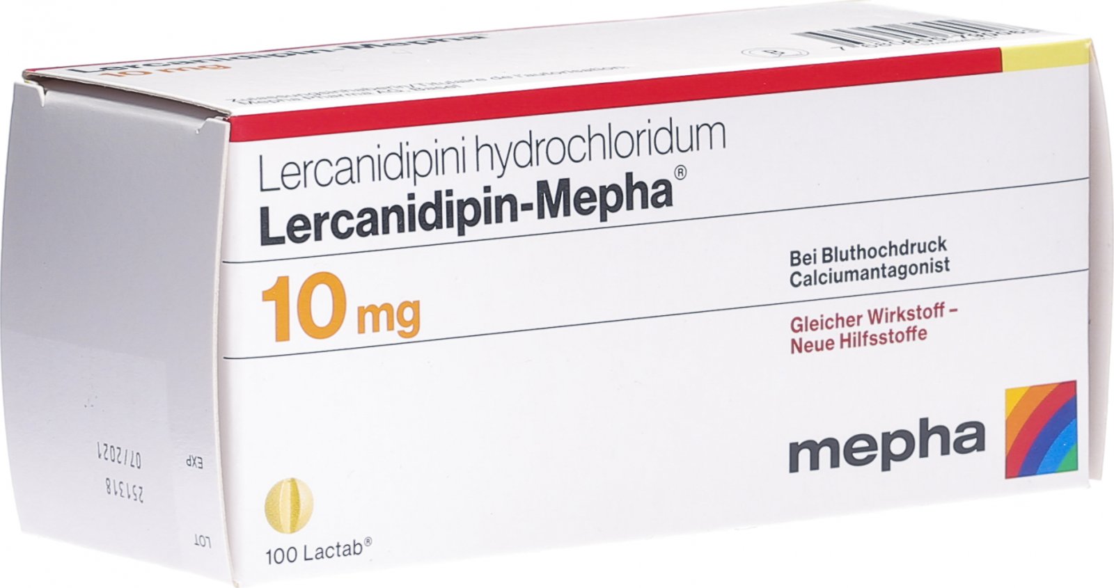 Lercanidipin Mepha Lactab 10mg (neu) 100 Stück in der Adler Apotheke