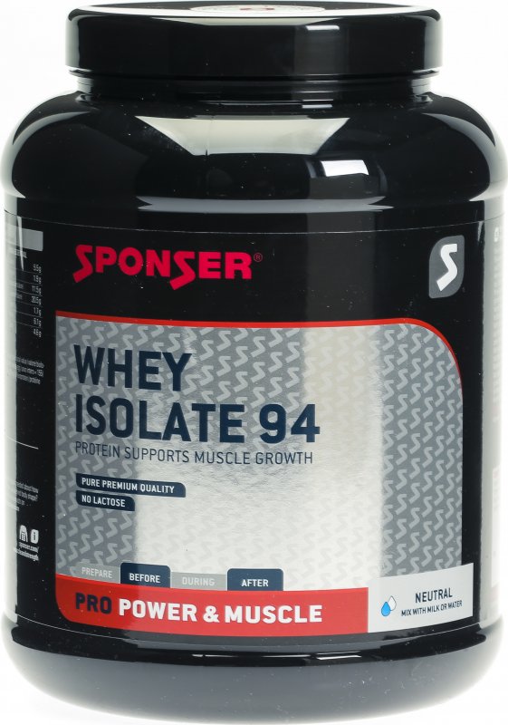 Sponser Whey Isolate 94 Neutral tin 850g in der Adler Apotheke