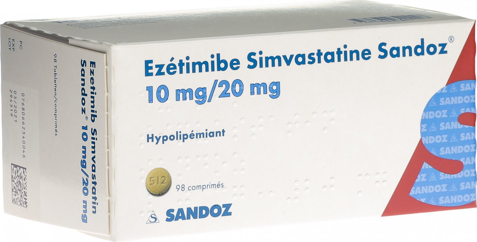 Ezetimib Simvastatin Sandoz Tabletten 10/20mg 98 Stück in der Adler ...