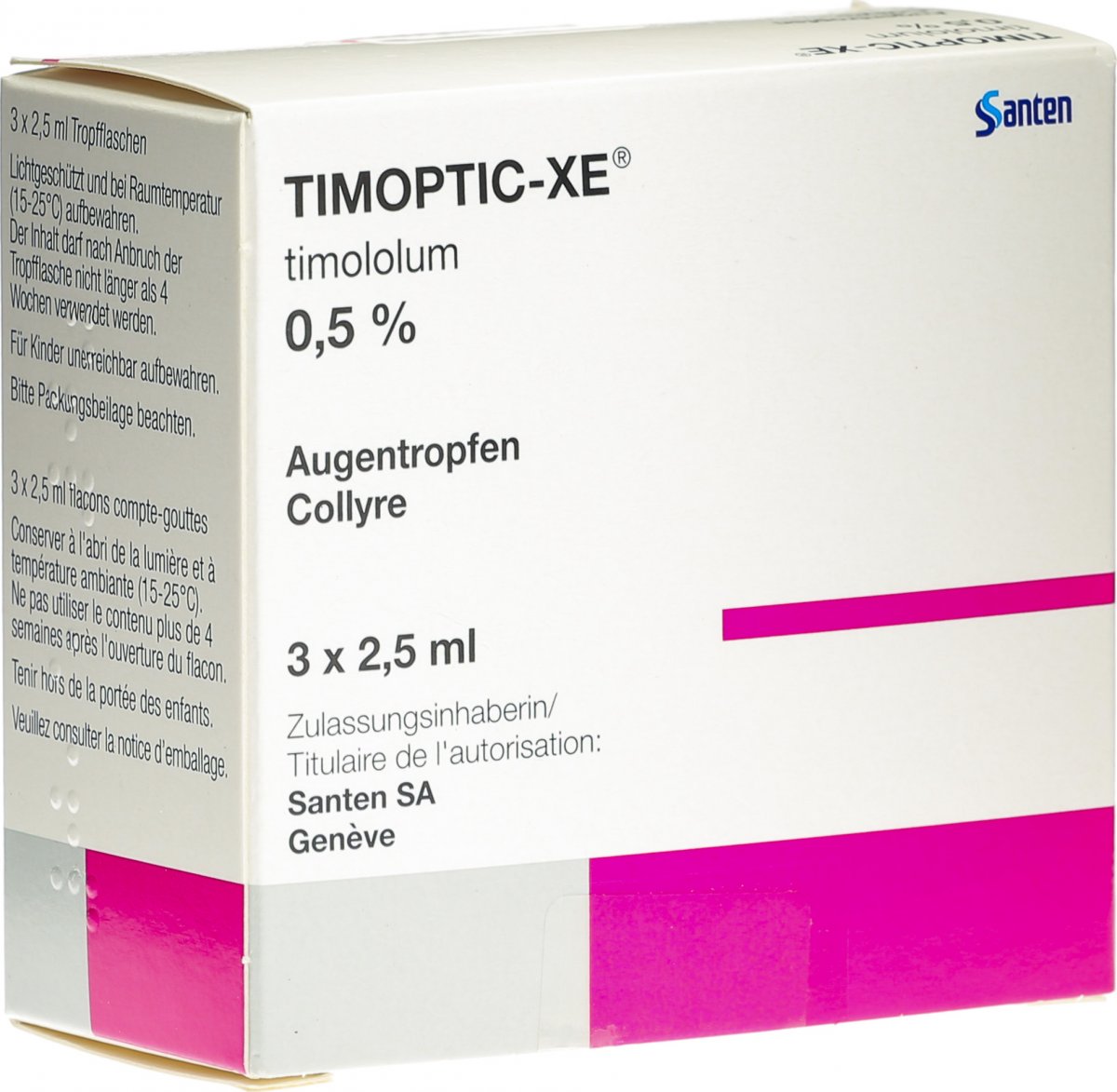 Timoptic-xe Augentropfen 0.5% (neu) 3 Flasche 2.5ml in der Adler Apotheke