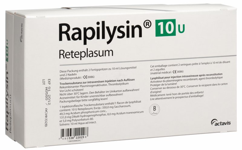 Rapilysin Trockensubstanz 10 E C Solv Durchstechflasche 2 Stück in der ...