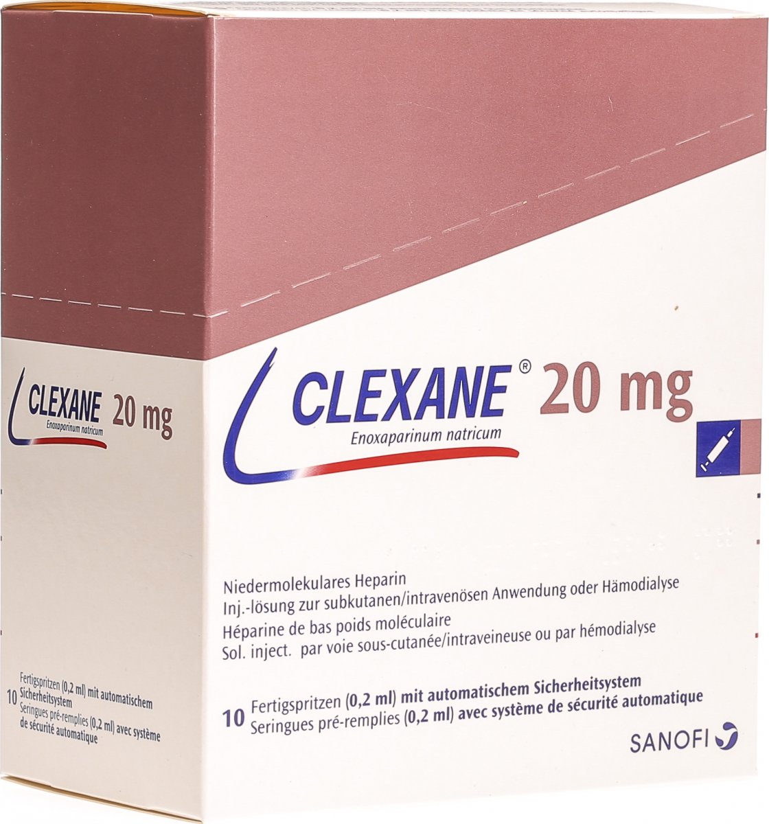 Clexane 20mg/0.2ml 10 Fertigspritzen 0.2ml in der Adler Apotheke