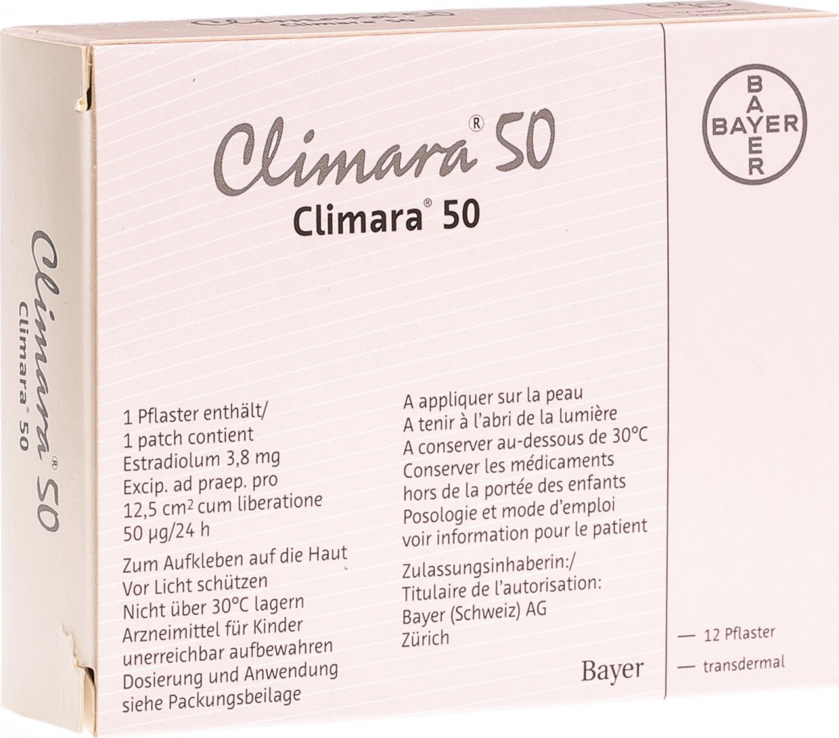 Climara 50 Matrixpfl 50 Mcg/24h 12 Stück in der Adler Apotheke