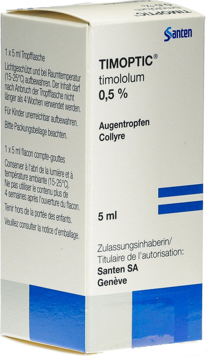 Timoptic Augentropfen 0.5% (neu) Flasche 5ml in der Adler Apotheke