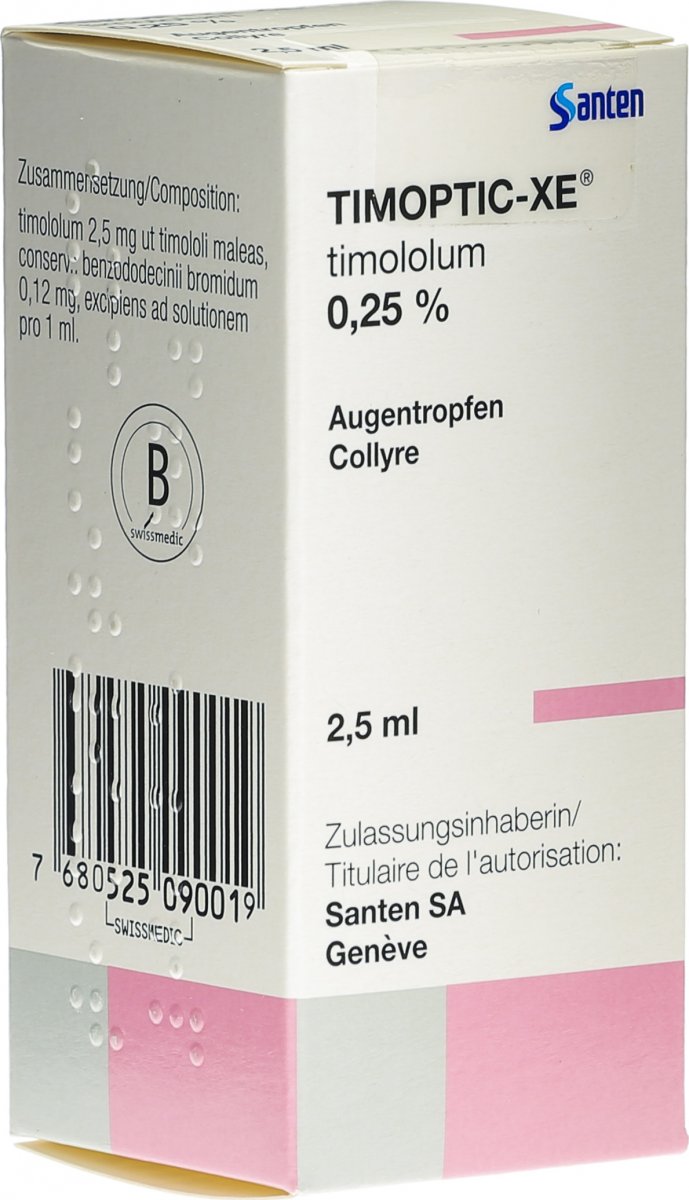 Timoptic-xe Augentropfen 0.25% (neu) Flasche 2.5ml in der Adler Apotheke