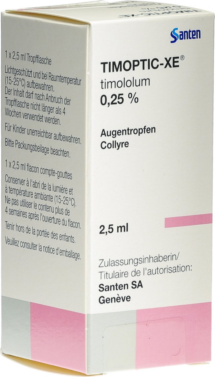 Timoptic-xe Augentropfen 0.25% (neu) Flasche 2.5ml in der Adler Apotheke