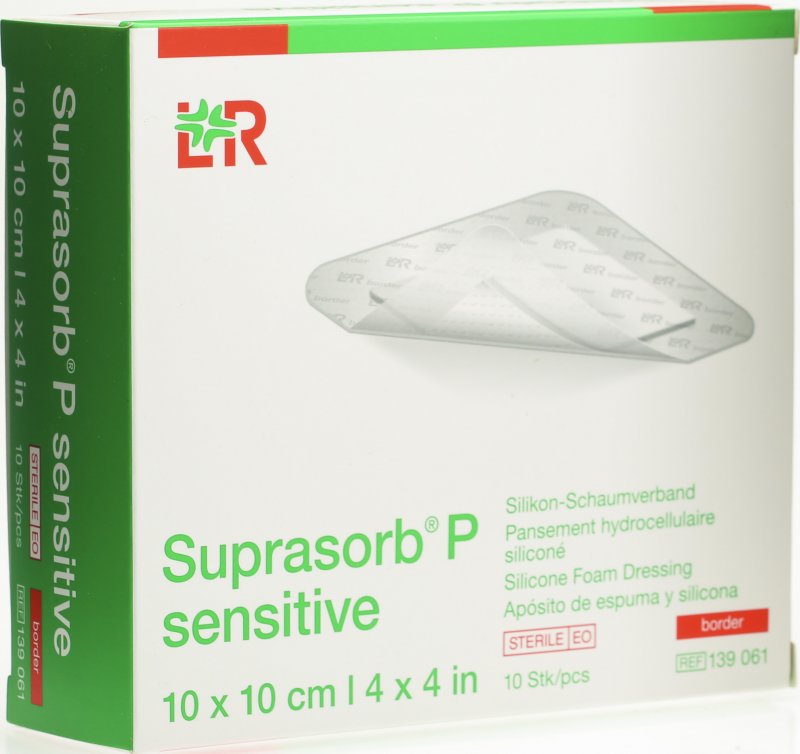 Suprasorb P Sensitive Border 10x10cm 10 Stück in der Adler Apotheke
