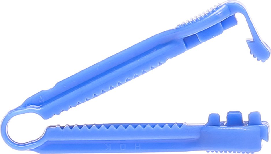 Gribi Katheterklemme Plast Unsteril Blau 10 Stück in der Adler Apotheke