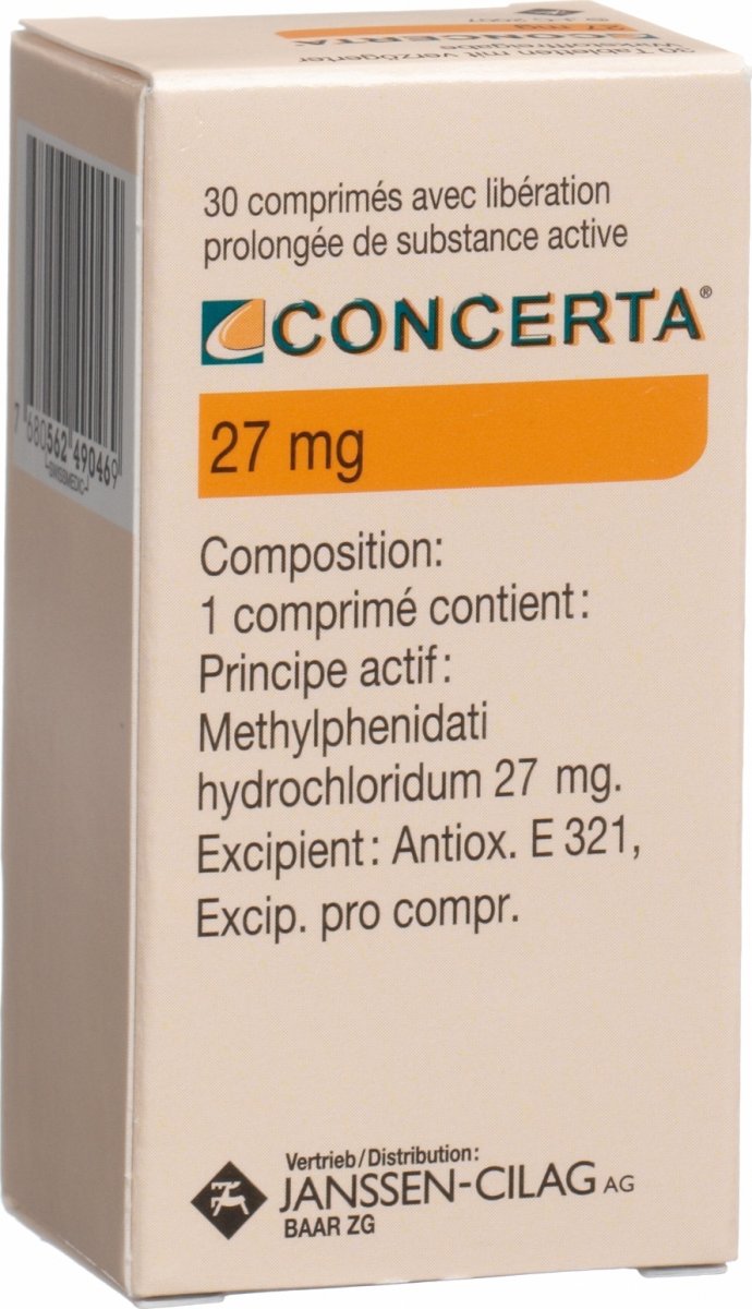 Concerta Tabletten 27mg 30 Stück in der Adler Apotheke
