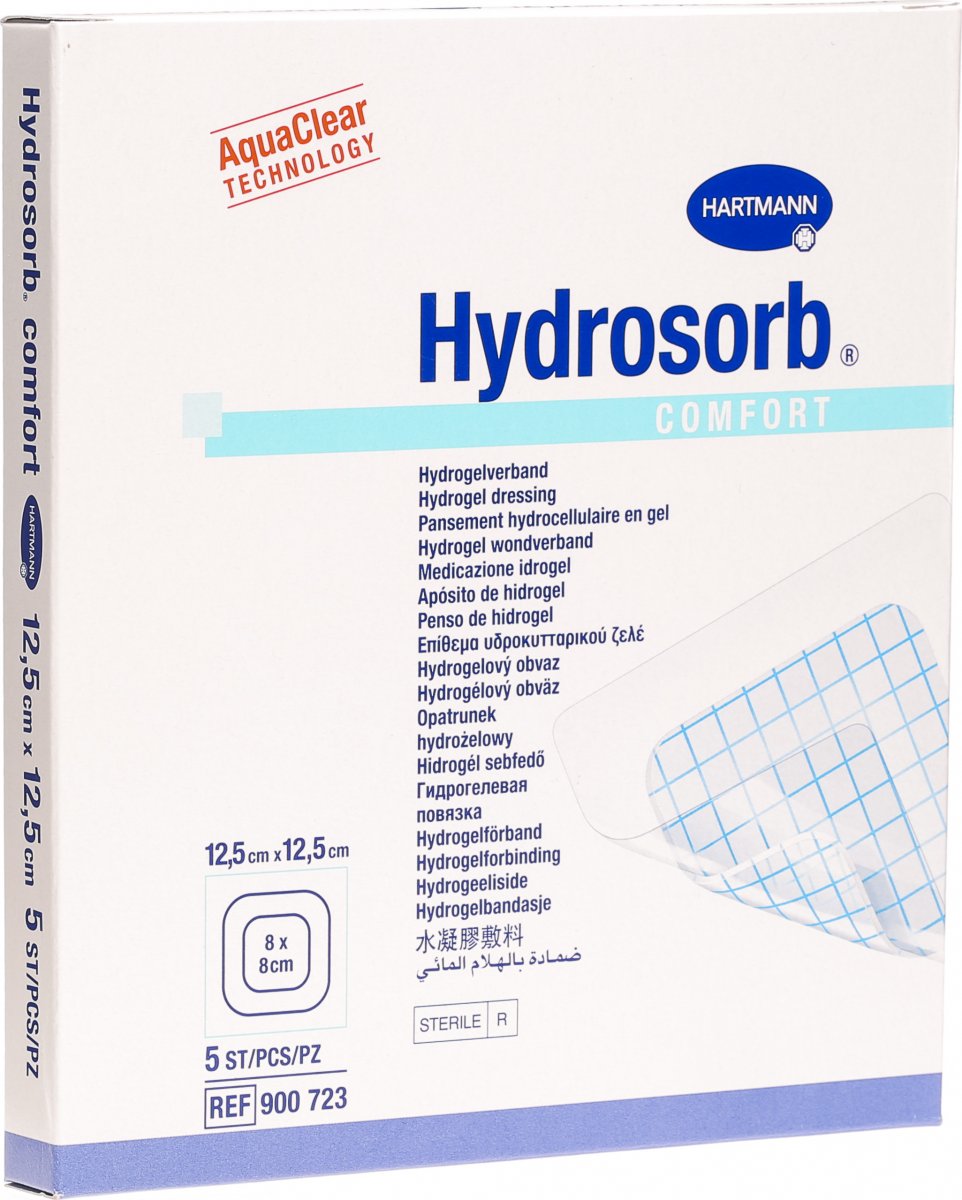 Hydrosorb Comfort Hydrogel 12.5x12.5cm Steril 5 Stück in der Adler Apotheke