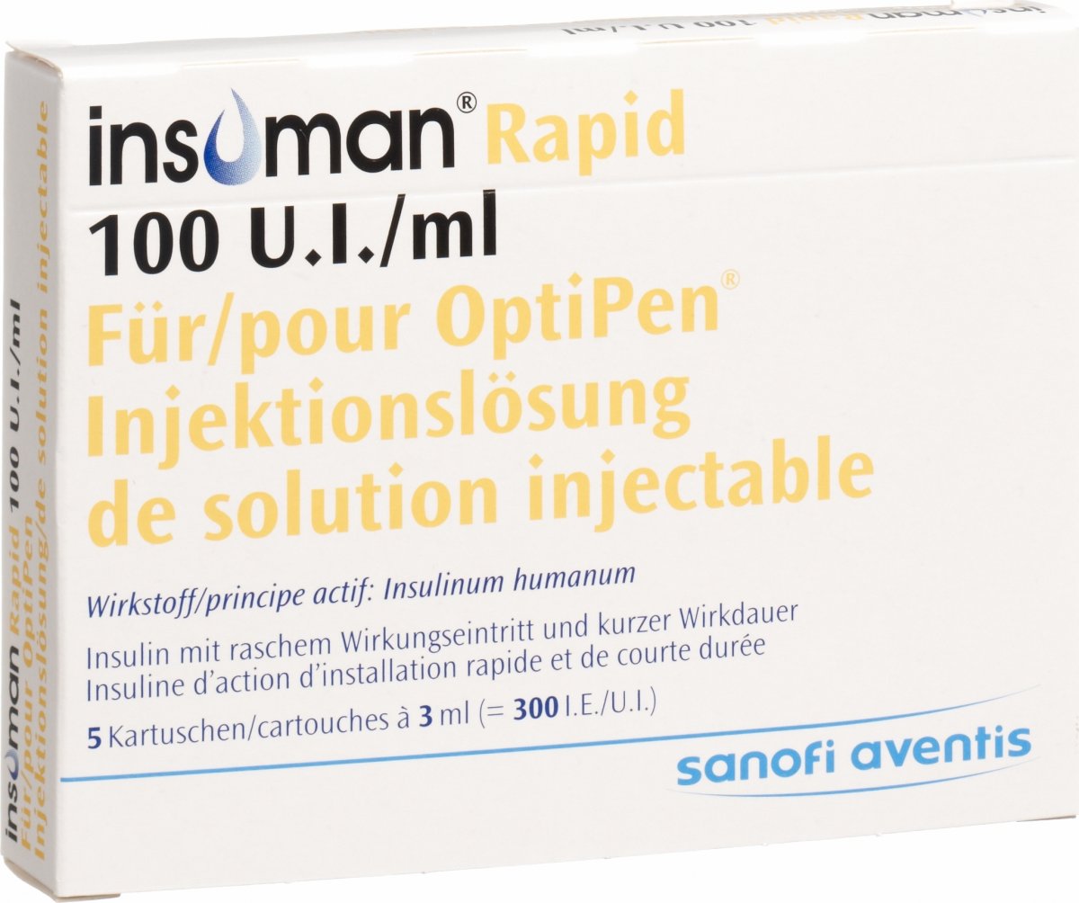 Insulin Insuman Rapid Injektionslösung Optipen 5x 3ml in der Adler Apotheke