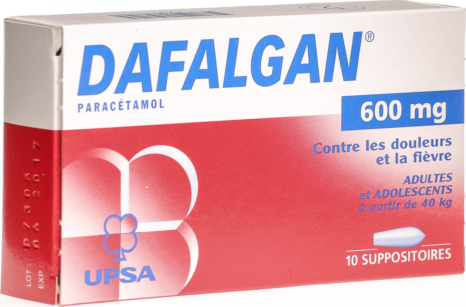 Dafalgan 600mg 10 Zäpfchen in der Adler Apotheke