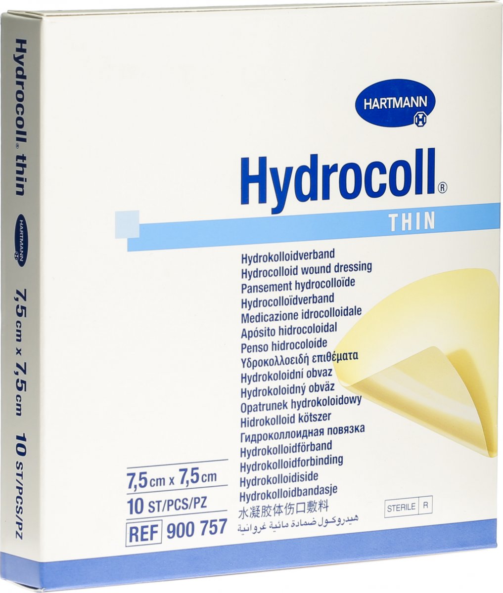 Hydrocoll Thin Hydrocolloid Verb 7.5x7.5cm 10 Stück in der Adler Apotheke