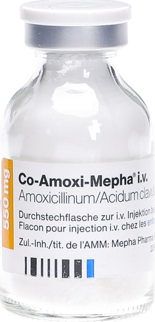 Co Amoxi Mepha Trockensubstanz 550mg Durchstechflasche 10 Stück in der ...
