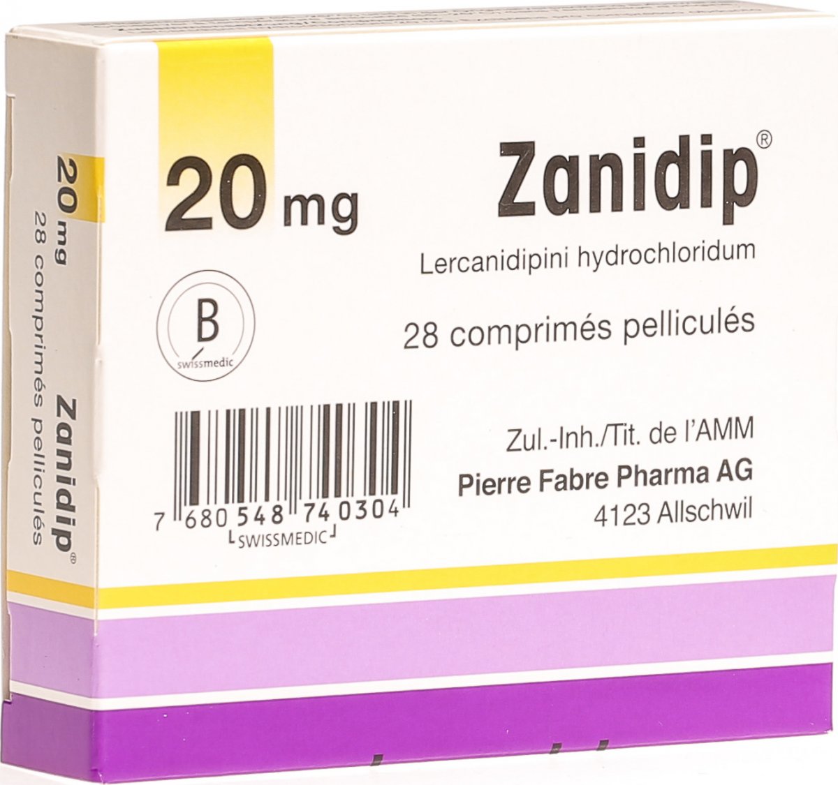 Zanidip Filmtabletten 20mg 28 Stück in der Adler Apotheke