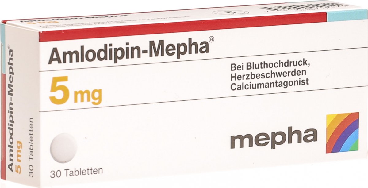 Amlodipin Mepha 5 Tabletten 5mg 30 Stück in der Adler Apotheke