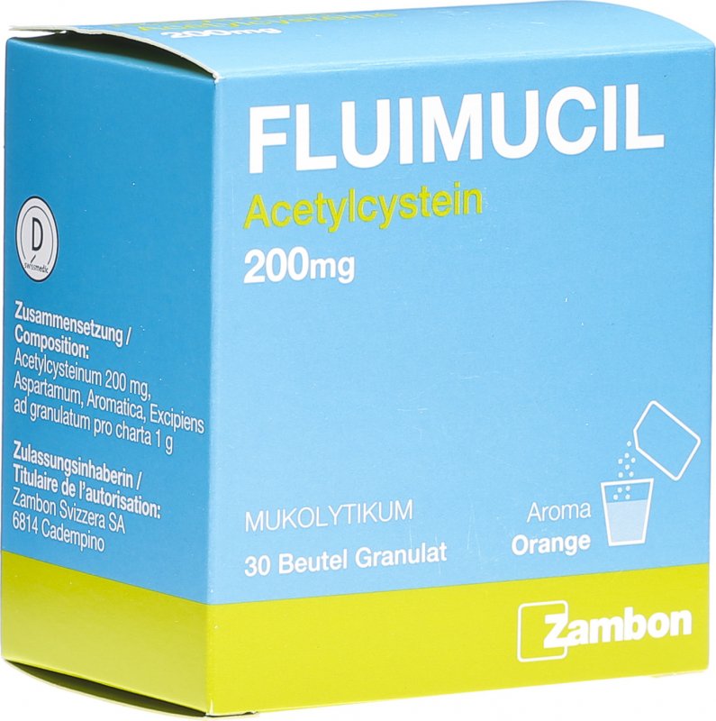 Fluimucil 200mg 30 Beutel in der Adler Apotheke