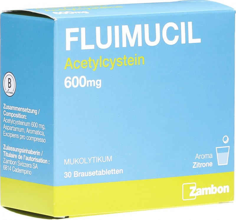 Fluimucil 600mg 30 Brausetabletten in der Adler Apotheke