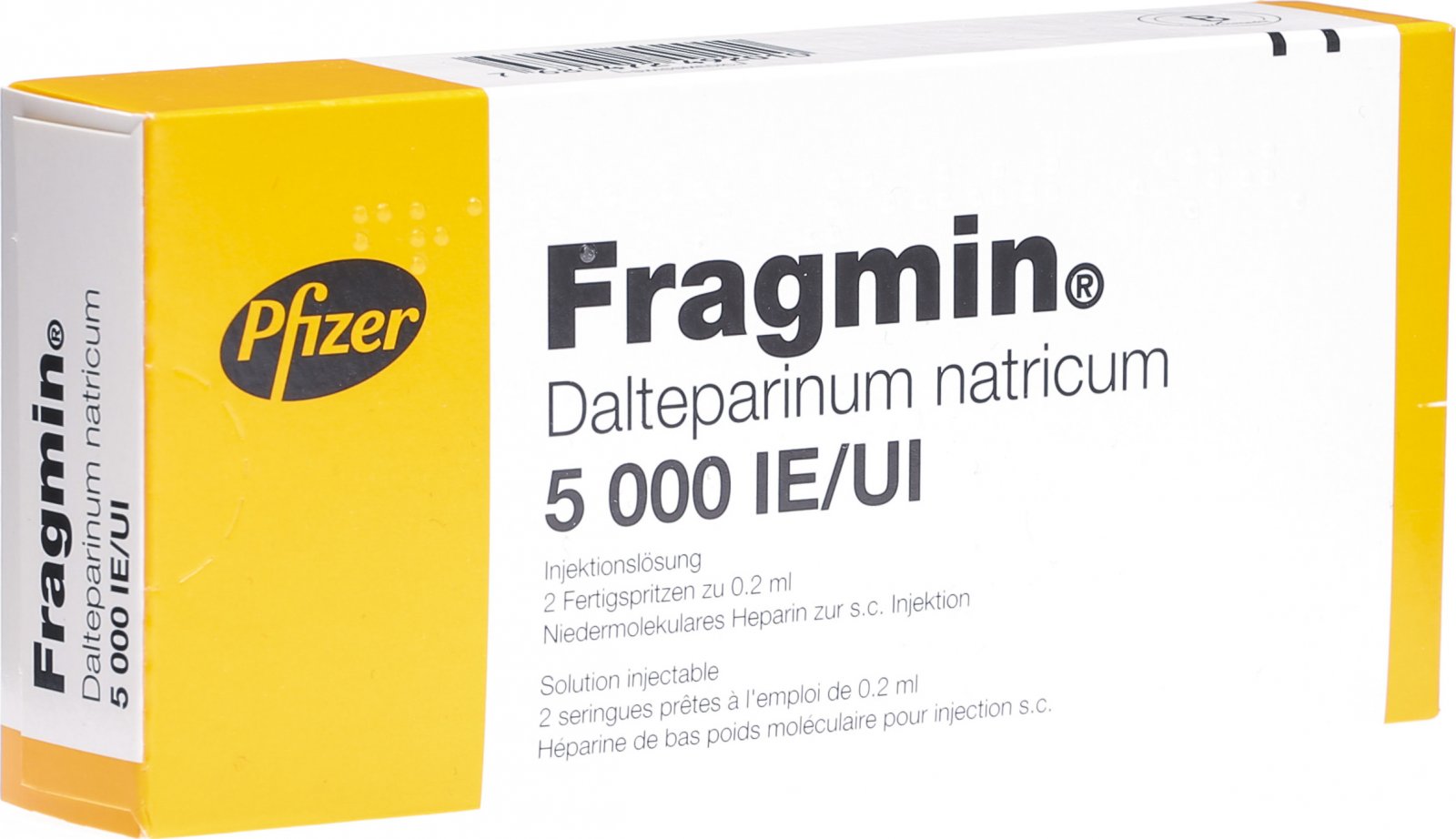Fragmin Injektionslösung 5000 E/0.2ml 2 Fertigspritzen 0.2ml in der ...