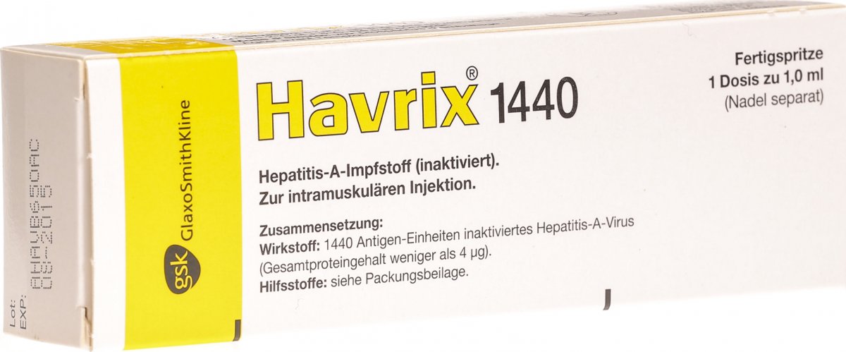 Havrix 1440 Injektionssuspension Fertigspritze 1ml in der Adler Apotheke