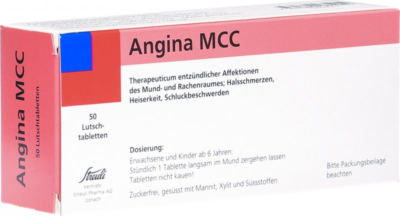 Angina Mcc Streuli Lutschtabletten 50 Stück in der Adler Apotheke